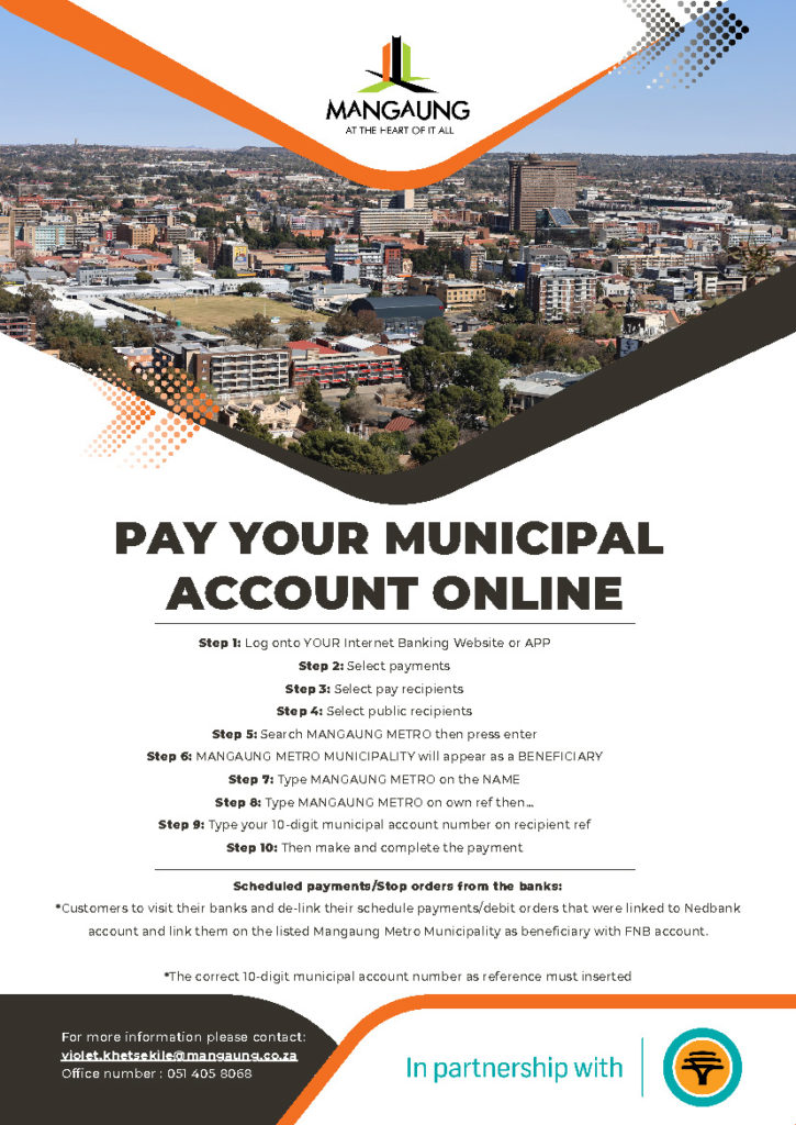 Pay Your Municipal Account Online – Mangaung Metropolitan Municipality